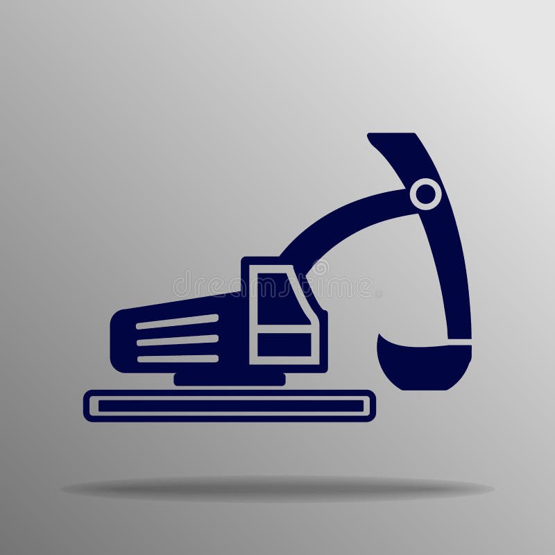 Excavator icon stock illustration. Illustration of mover - 74656291
