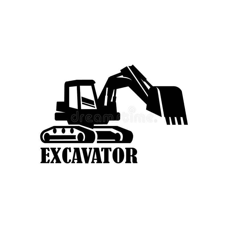 Excavator icon logo vector stock illustration. Illustration of motor ...