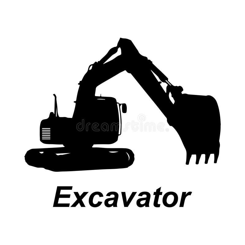 Excavator icon stock vector. Illustration of icon, mechanical - 310590914