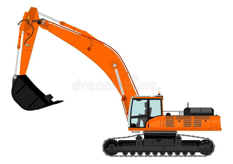 Excavator stock vector. Illustration of equipment, digger - 15335369