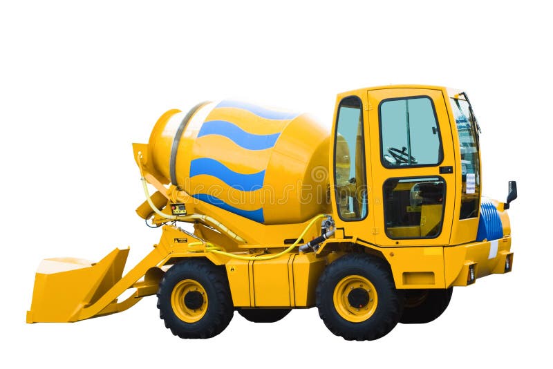 Excavator, Isolated on White Stock Photo - Image of wheel, digging ...