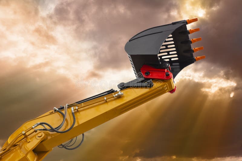 Excavator Ist Working and Digging at Construction Site Stock Image ...