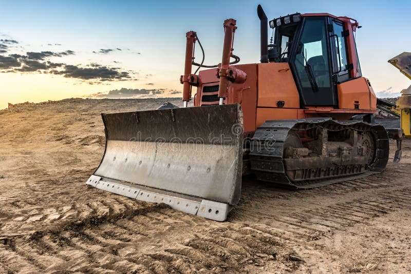Excavator Leveling the Ground Stock Photo - Image of construction ...