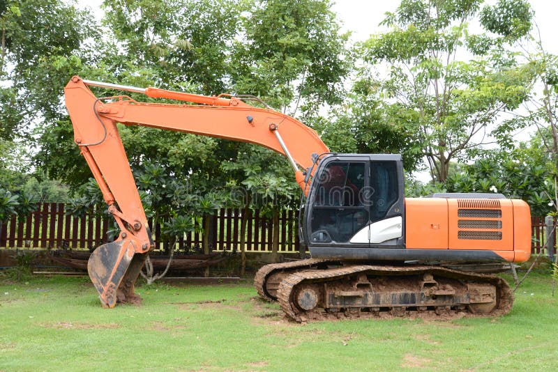 Excavator Loader or Backhoe on a Construction Site Stock Image - Image ...