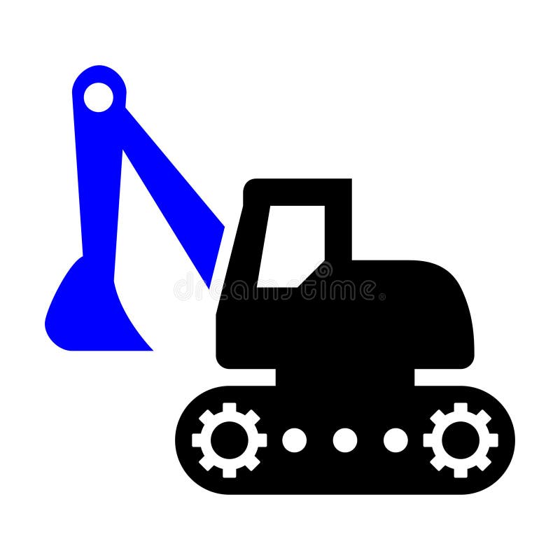 Excavator Loader Icon stock vector. Illustration of vector - 330670745