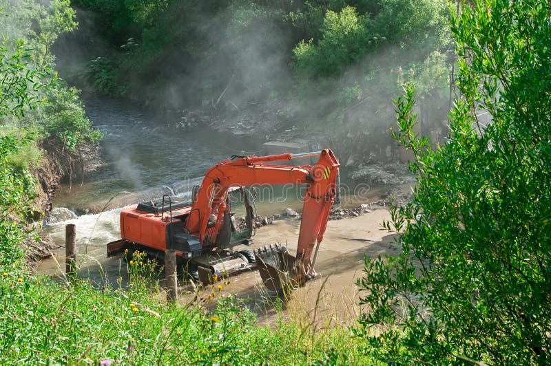 Excavator loader loader stock image. Image of ground - 37694361