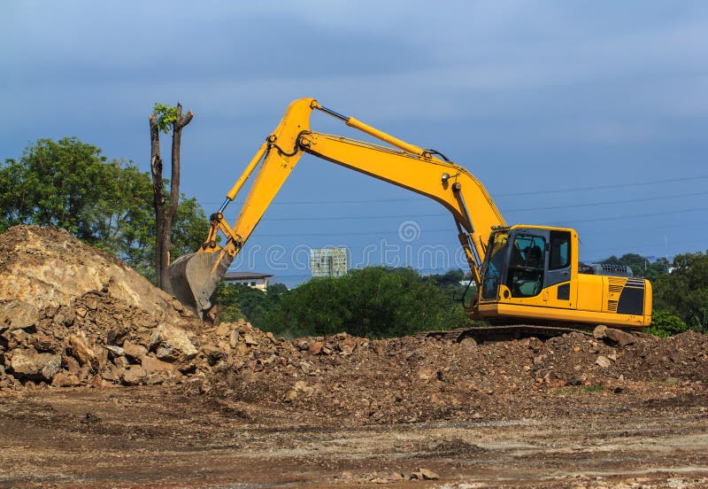 Excavator stock photo. Image of horizontal, machinery - 65583952