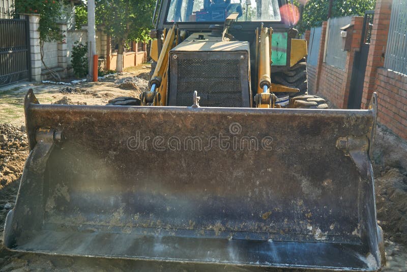 Excavator loader machine stock image. Image of bulldozer - 197498913