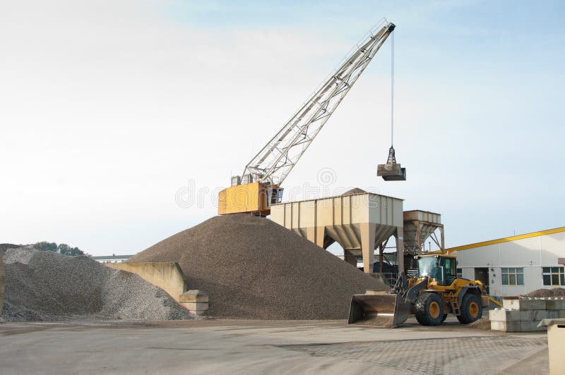 Excavator loading sand stock image. Image of commercial - 17444799