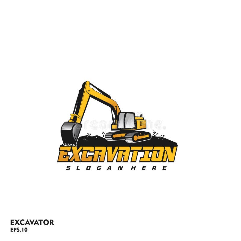Mini Excavator Logo Stock Illustrations – 290 Mini Excavator Logo Stock ...