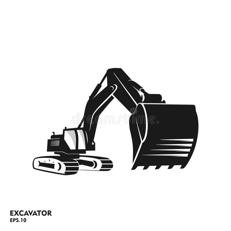 Excavator and Backhoe Logo Vector Template Stock Vector - Illustration ...