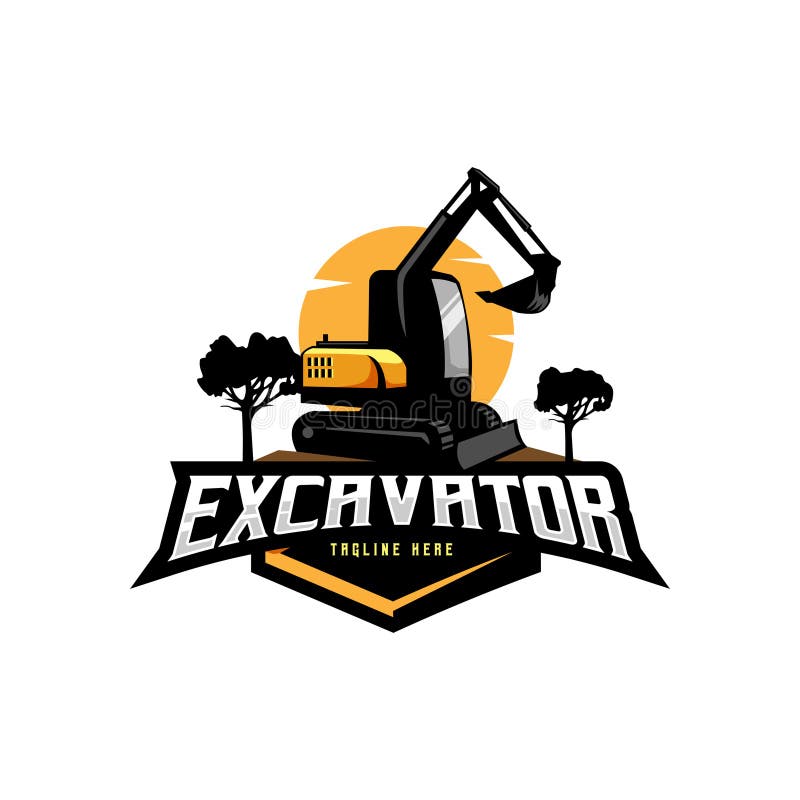 Excavator logo design stock vector. Illustration of industry - 288909130