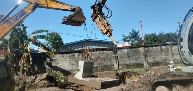 2 Excavator Lowered the Tread of the Control Body Editorial Photo ...