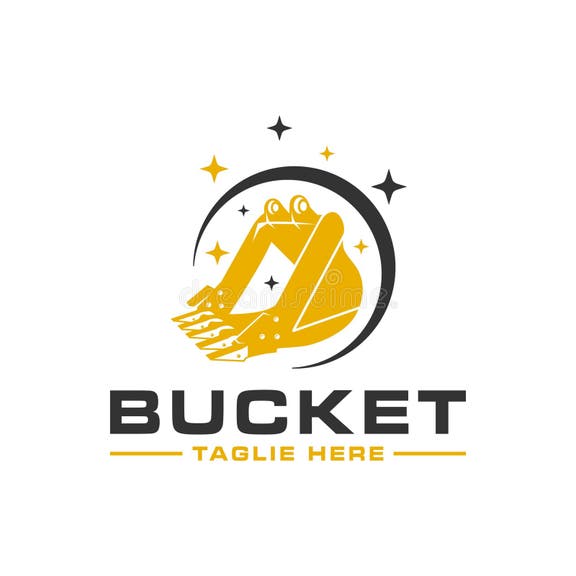 Excavator Machine Bucket Logo Stock Vector - Illustration of mining ...