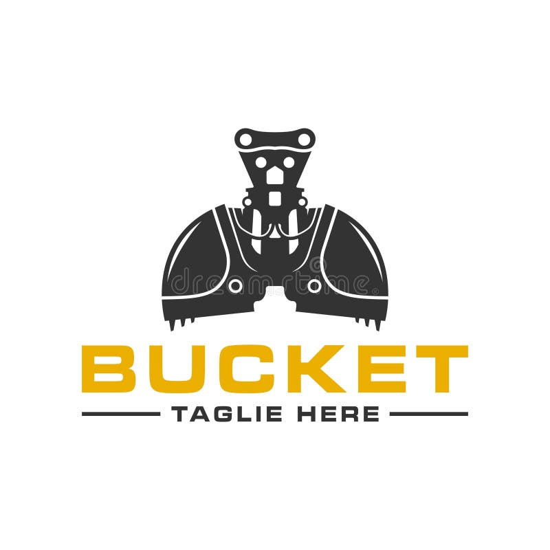 Excavator Machine Bucket Logo Stock Vector - Illustration of template ...