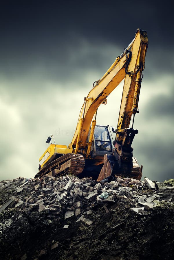 Excavator stock image. Image of industrial, machine, works - 33509275