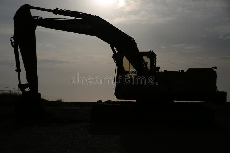 Excavator Machine with Crawler and Wheels Stock Image - Image of ...