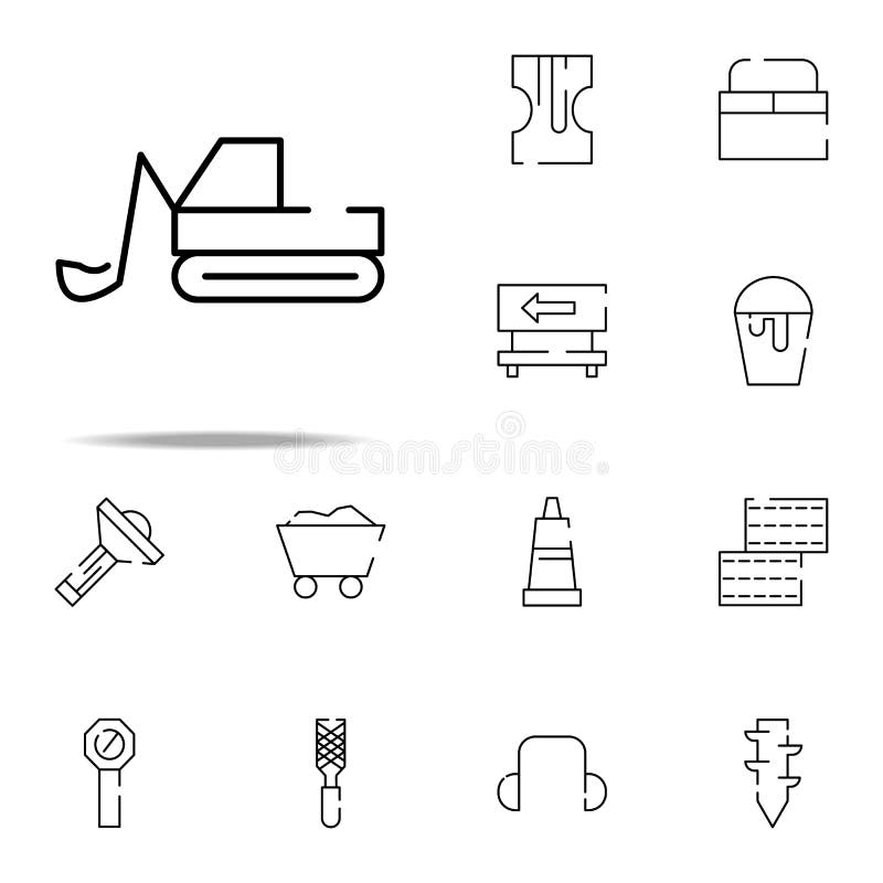 Excavator, Machine Icon. Construction Icons Universal Set for Web and ...