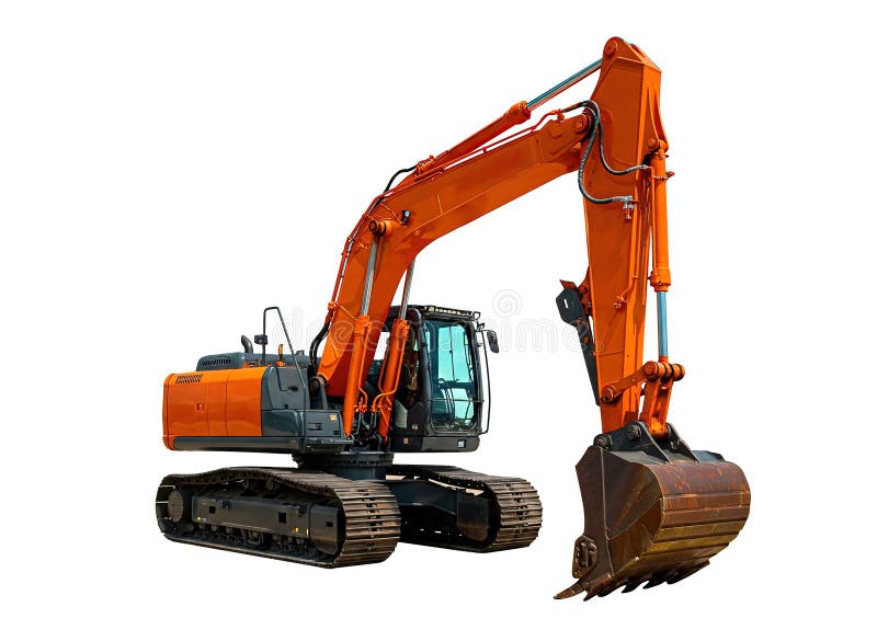 Powerful Orange Hitachi Excavator Machine Stock Image - Image of soil ...
