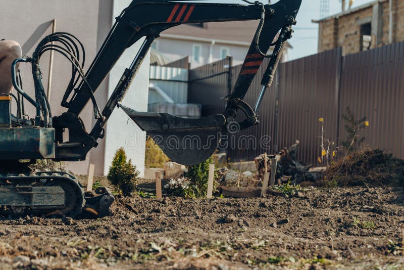 Excavator Mechanical Part for Digging. Machines and Mechanisms for ...