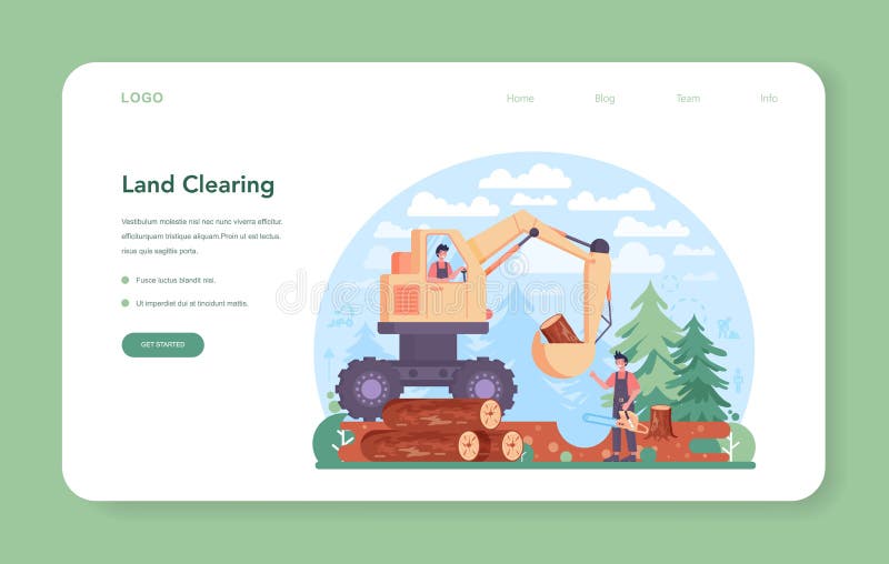 Excavator Operator Web Banner Stock Illustrations – 6 Excavator ...