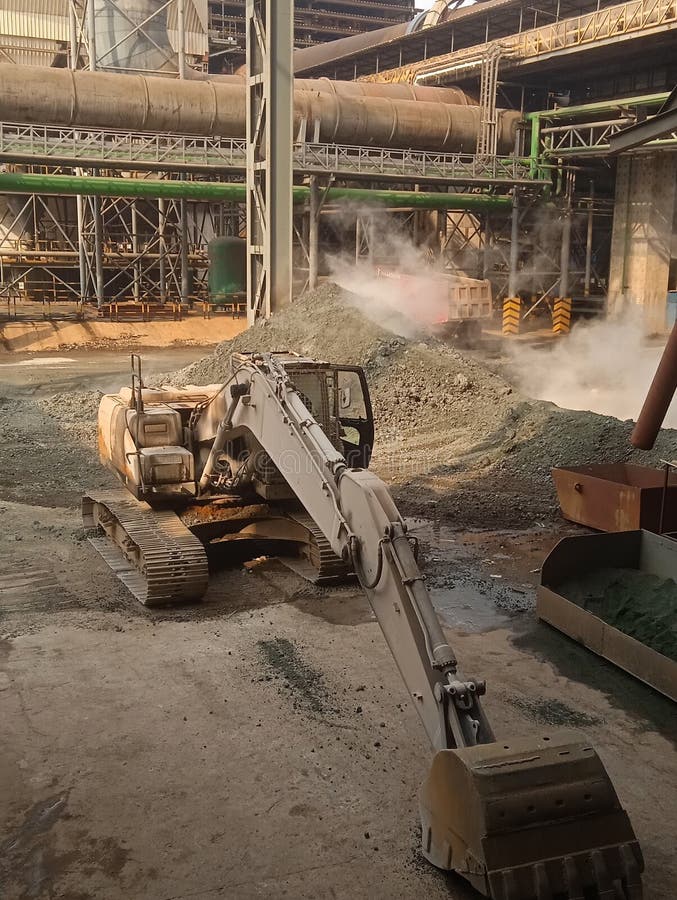 An Excavator Parked at the Mining Site Stock Image - Image of excavator ...