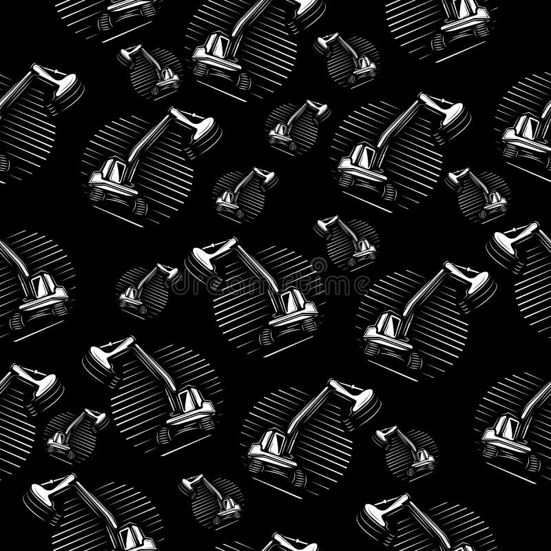 Modern Excavator Pattern Design Stock Vector - Illustration of pattern ...