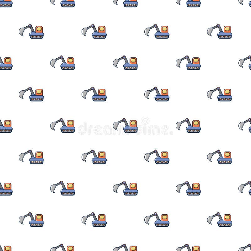 Excavator pattern seamless stock vector. Illustration of excavating ...