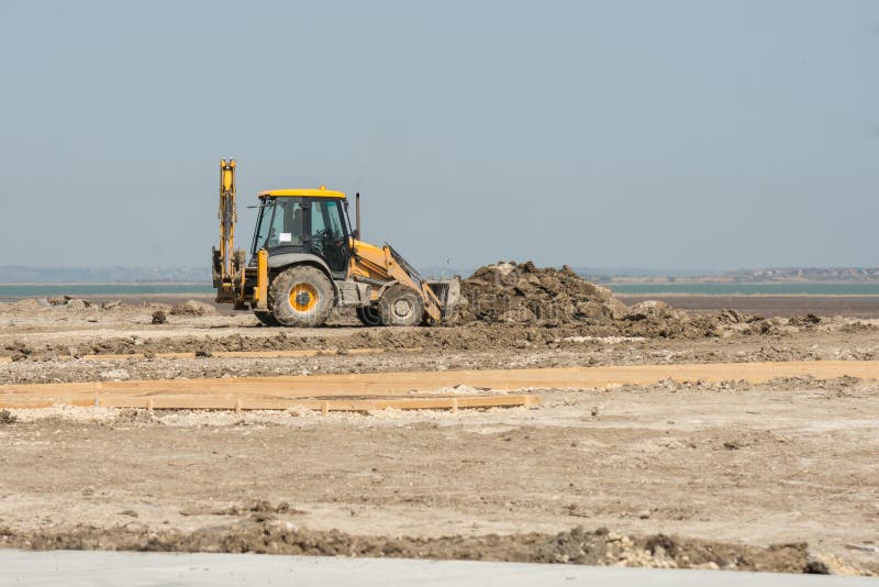 Excavator Prepare Site for Construction Stock Image - Image of ...