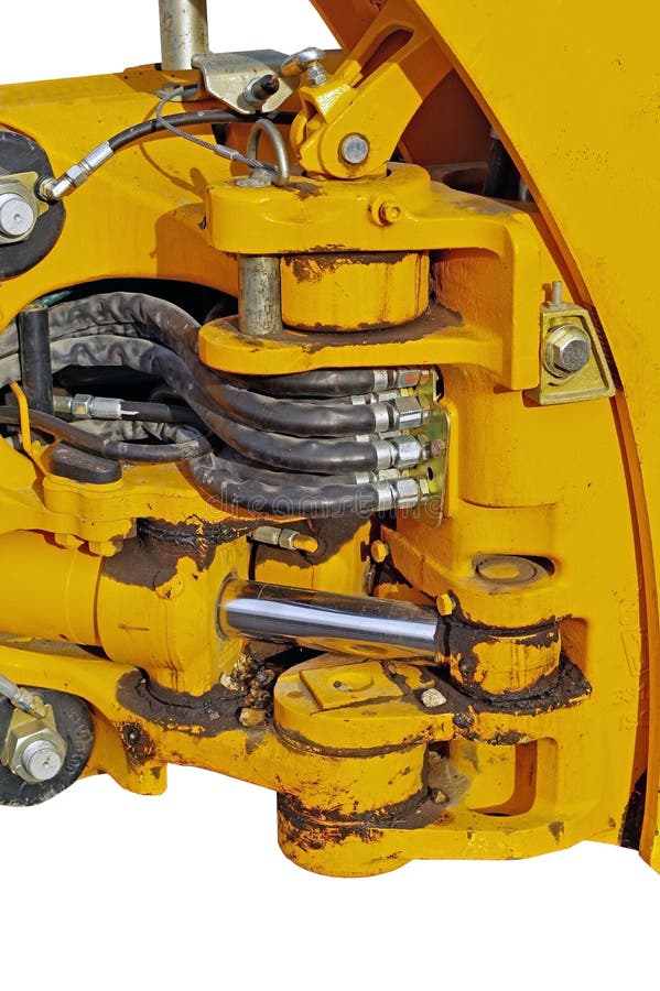 Excavator Pressure Pipes System Stock Image - Image of machinery ...