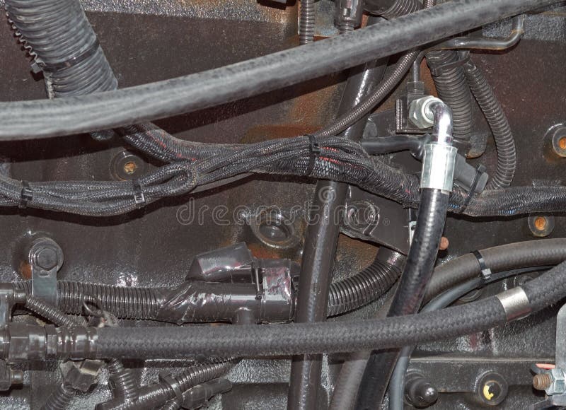 Excavator Pressure Pipes System Stock Image - Image of power, machine ...