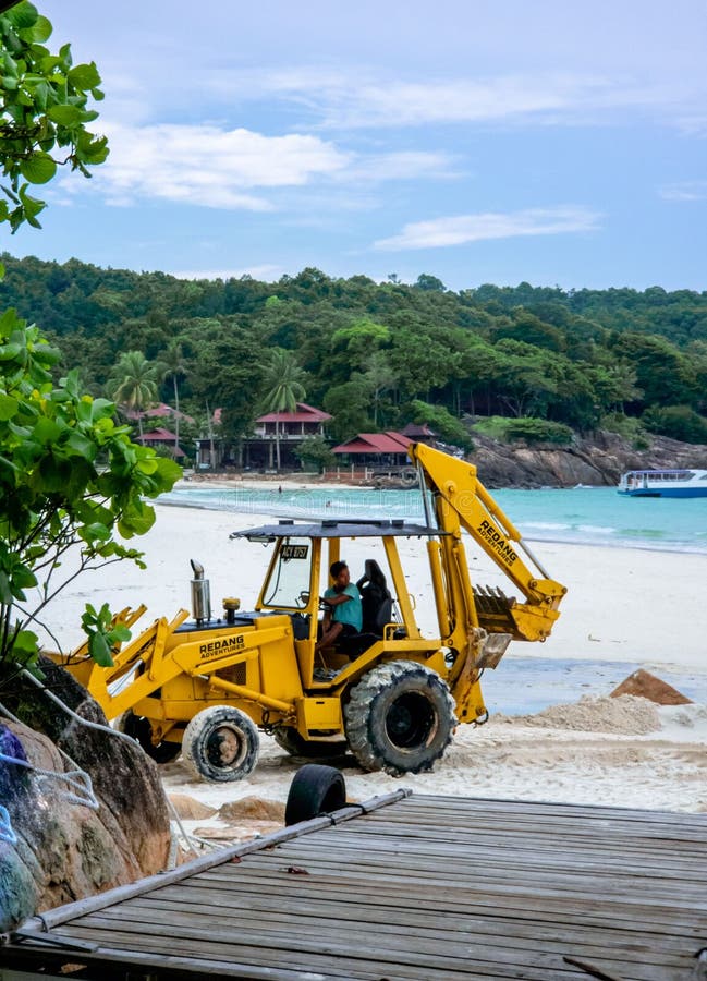 Reconstruction and Improvement at the Beach. Editorial Stock Image ...