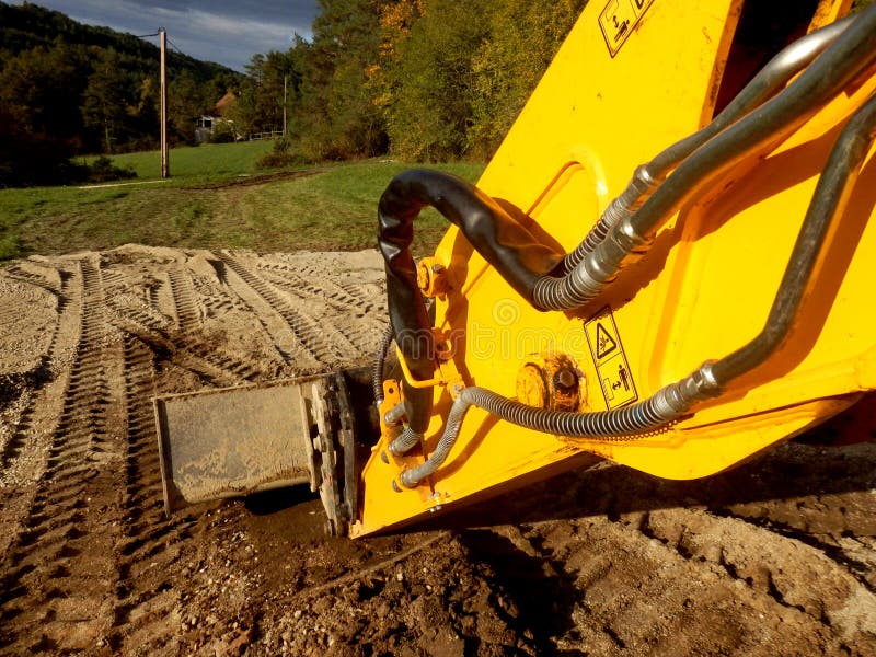 Excavator at rest stock photo. Image of equipment, digging - 62603040