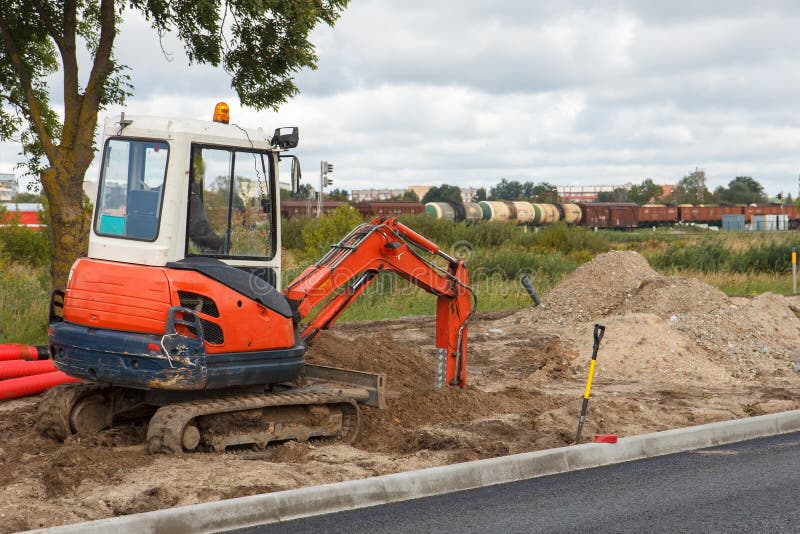 Excavator stock photo. Image of earth, sand, excavation - 57333664