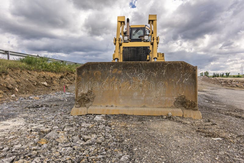 Excavator on the Road Widening Works at a Construction Site Stock Image ...