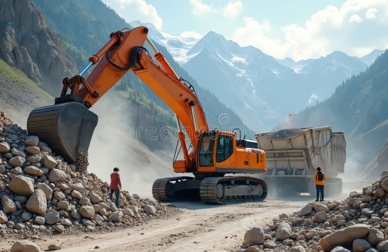 Excavator Scoops Rocks Stock Photos - Free & Royalty-Free Stock Photos ...