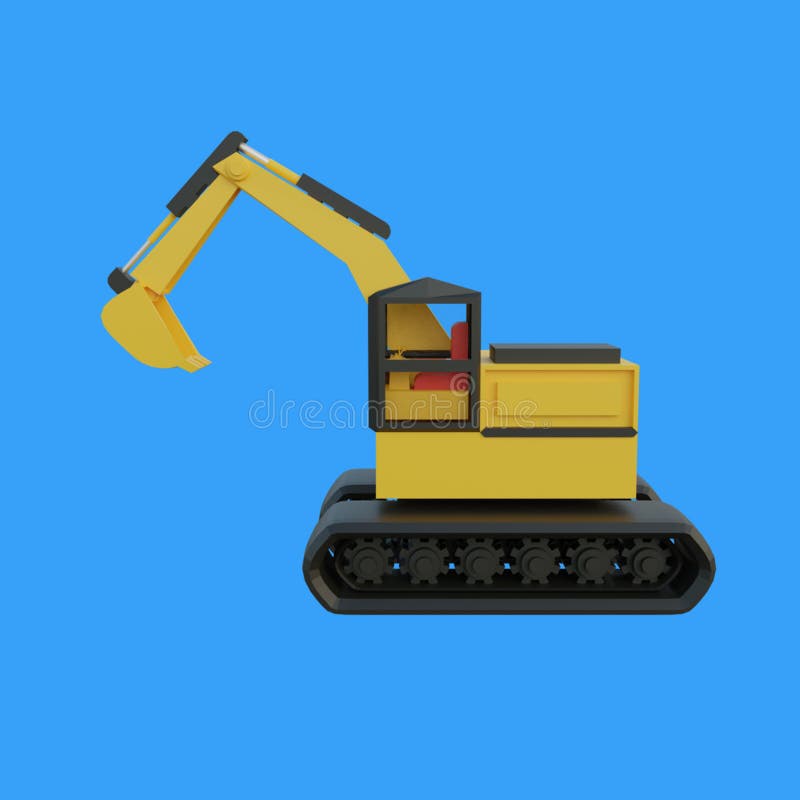 Excavator side view stock vector. Illustration of equipment - 207543119