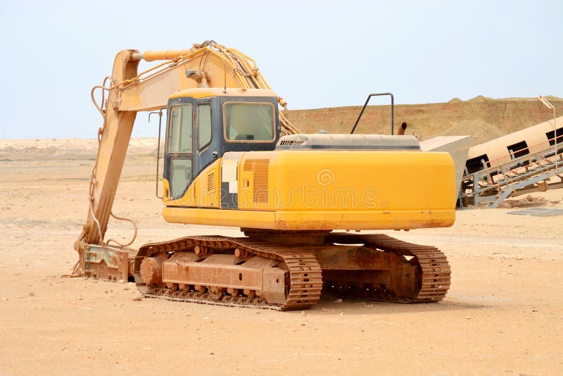 Excavator on a platform stock image. Image of platform - 57702257