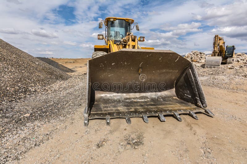 Quarry With Gravel And Gravel Stock Image - Image of equipment, high ...