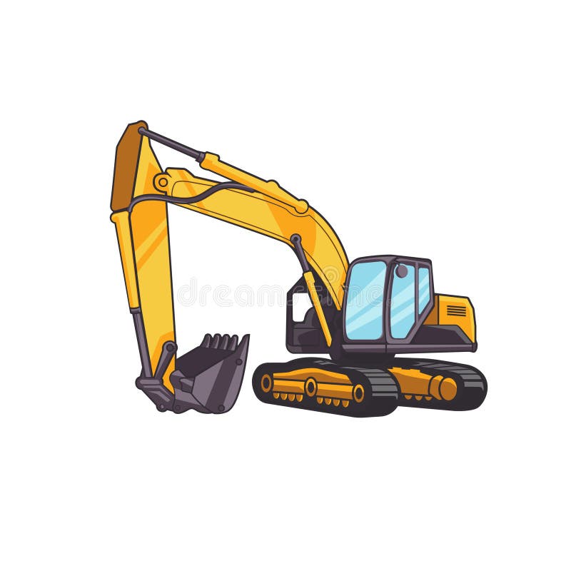 Excavator Template Vector. Heavy Equipment Vector Stock Vector ...