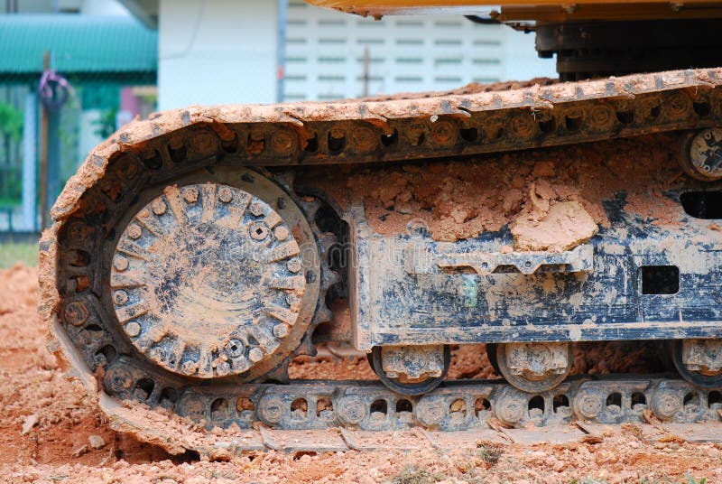 Excavator Tracks stock photo. Image of resistant, road - 31323640