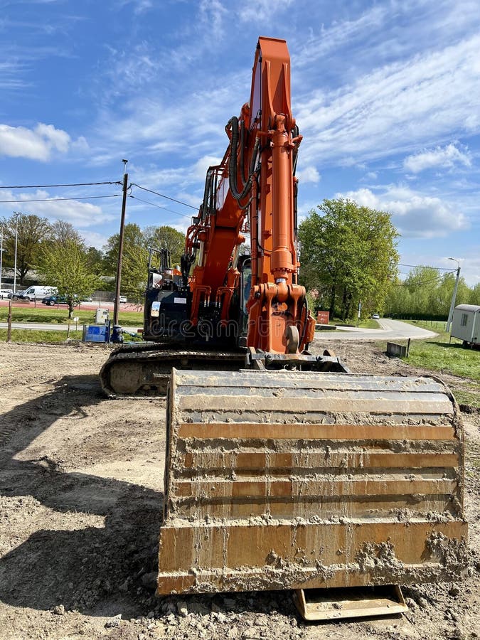 Excavator Tractor Construction Work Stock Image - Image of mining, type ...