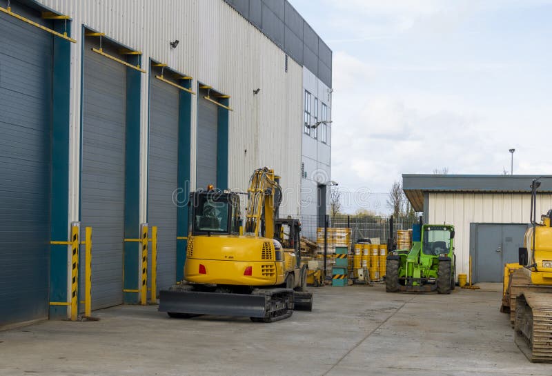 Excavator, tractor stock image. Image of yellow, dirt - 248920873