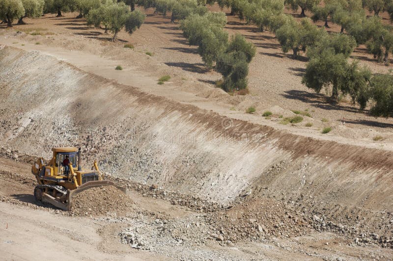 Sand extraction site stock image. Image of loader, hatch - 6229733