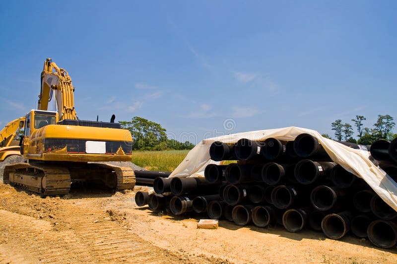 Heavy Duty Construction Trucks Stock Image - Image of cloudless ...