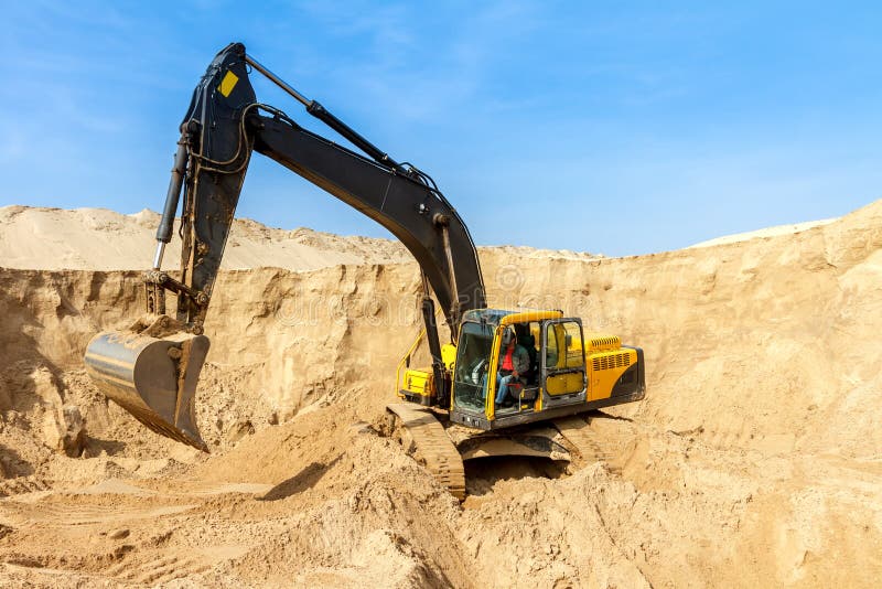 Excavator at Work stock image. Image of large, working - 32289335