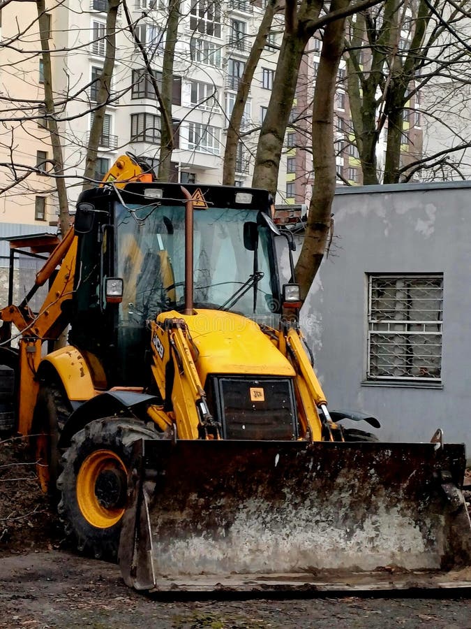 Excavator at work stock photo. Image of industrial, work - 308813694