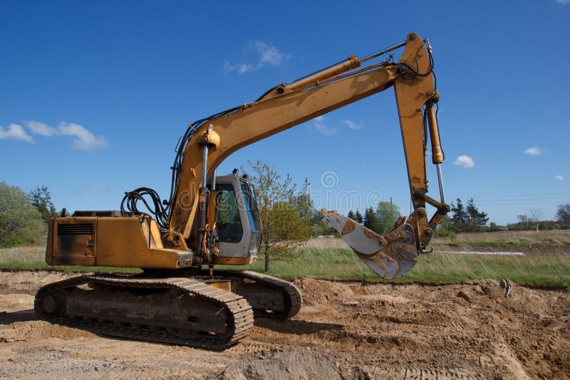 Excavator working stock photo. Image of construction - 29621186