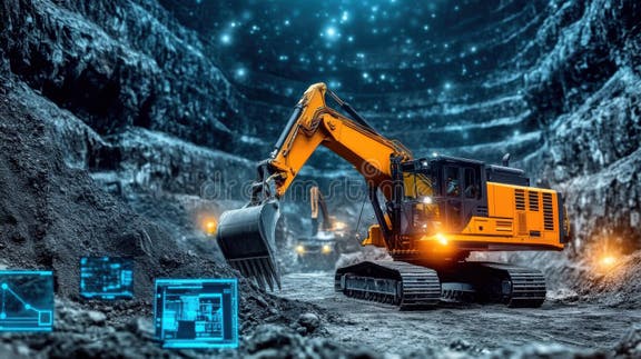 Excavator Working at Coal Mining Supported by Artificial Intelligence ...