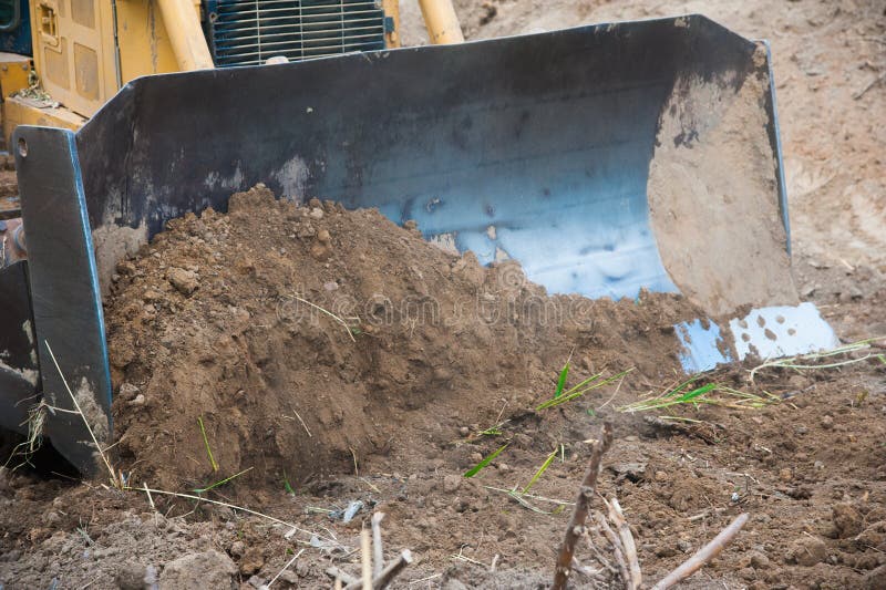 Excavator Working with Earth Stock Photo - Image of mining, shovel ...